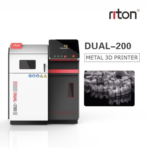 DUAL200 Crowns In 3 Hours Dental Metal 3D Printer Highly Stable 4.5KW ...